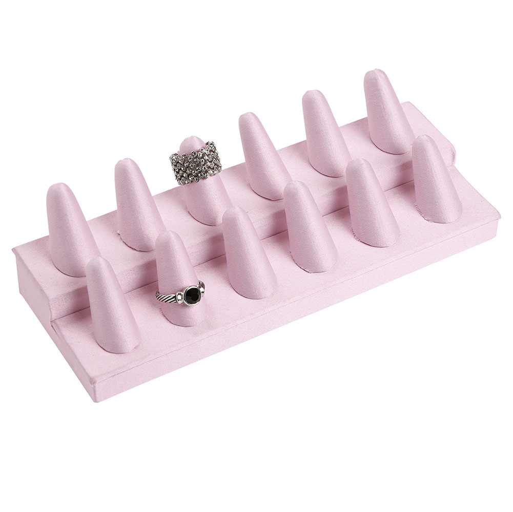 12-Finger Pink Ring Display - 3 Included - Walmart.com