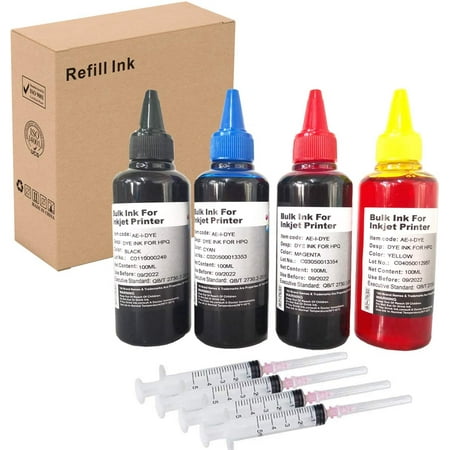 INK+ Ink Refill Kit 100ml for HP All Models Such as 61 60 62 63 64 65 ...