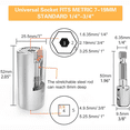 Dream Master Universal Socket Tool, Adjustable Chrome Vanadium Steel ...