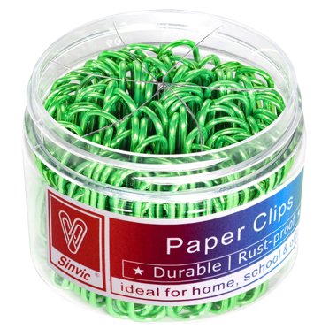 500 Pack Smooth Silver Steel Paper Clips Medium & Jumbo (1.3" & 2 ...