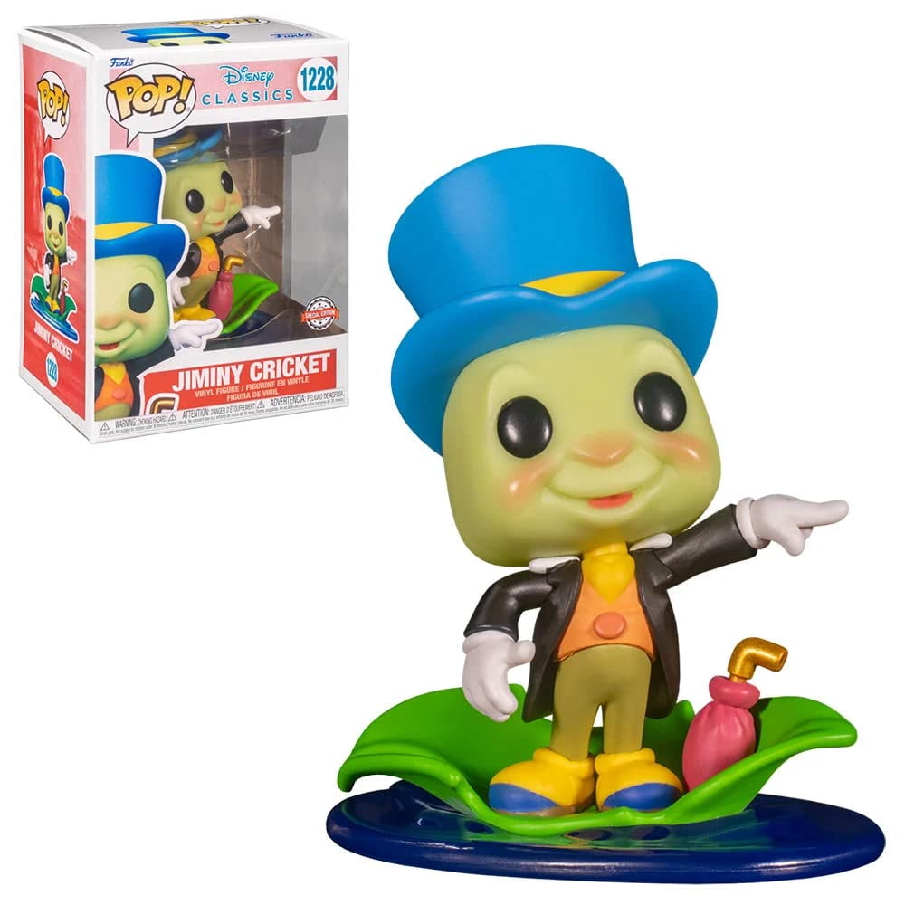 Funko POP! Disney Classics Jiminy Cricket #1228 [on Leaf] Exclusive - Walmart.com