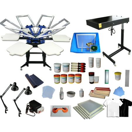 INTBUYING 6 Color Screen Printing Kit Press Printer with Complete ...