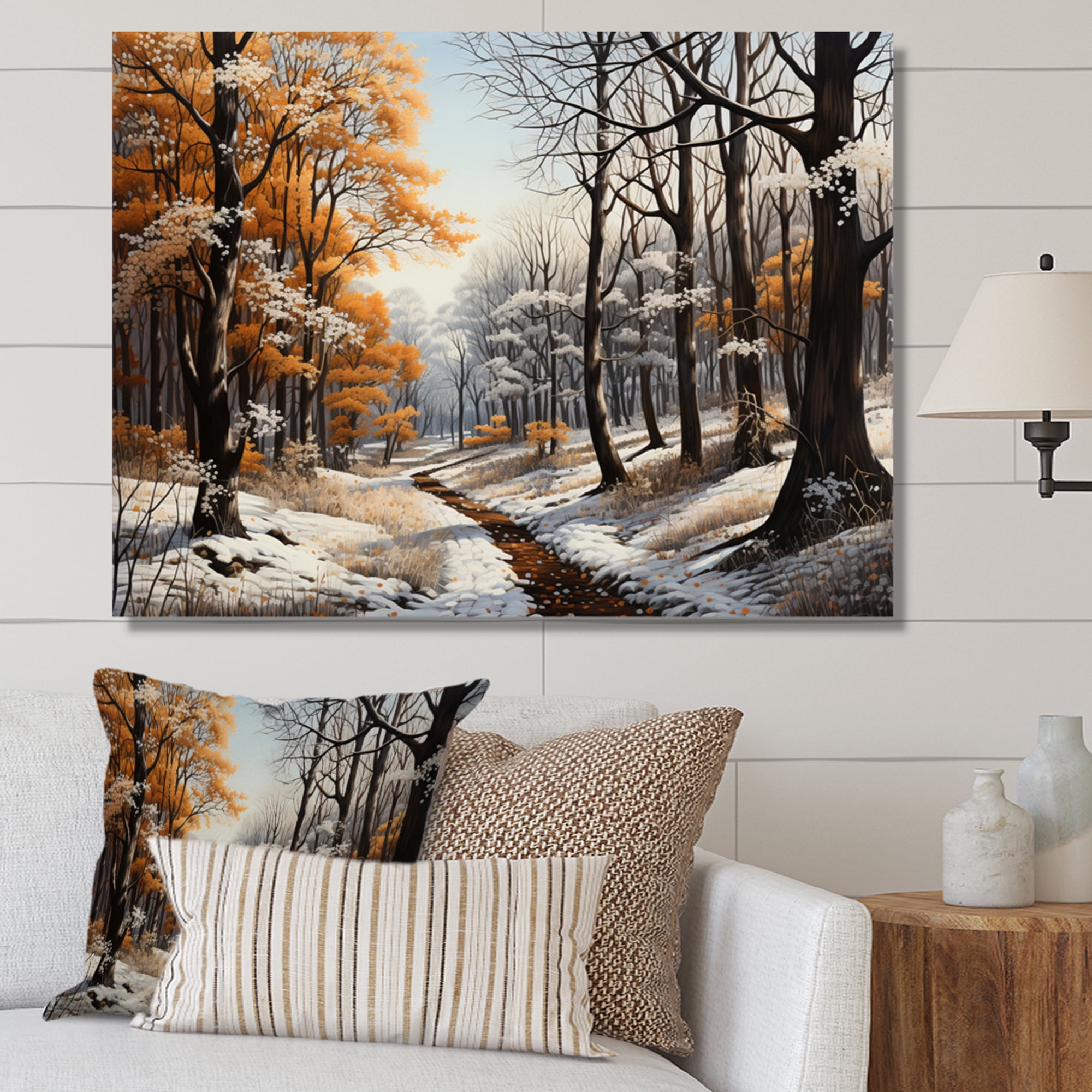 Click here for Designart Large Forest Wall Art  Monochrome Canopy... prices