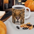 Lovesout Funny Gifts Large Leopard Big Face Coffee Mug White Ceramic ...