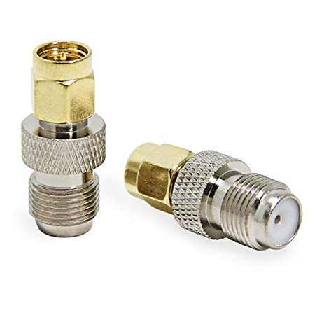 SMA Male to F Female, 2-Pack RFAdapter Coax Coaxial Connector Adapter ...
