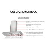 KOBE CH22 Series 30-Inch Hands-Free Fully Auto Wall Mount Range Hood in ...