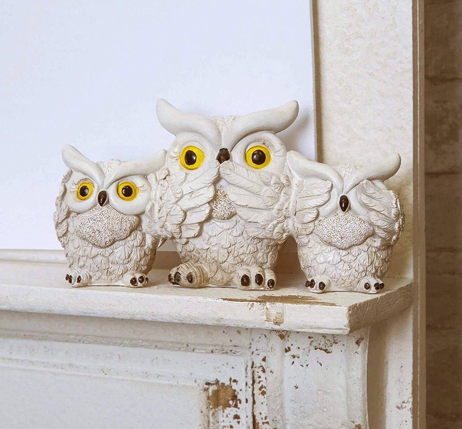 Ebros See Hear Speak No Evil Wise Acrobatic Fat Owls Figurine 7.25 ...