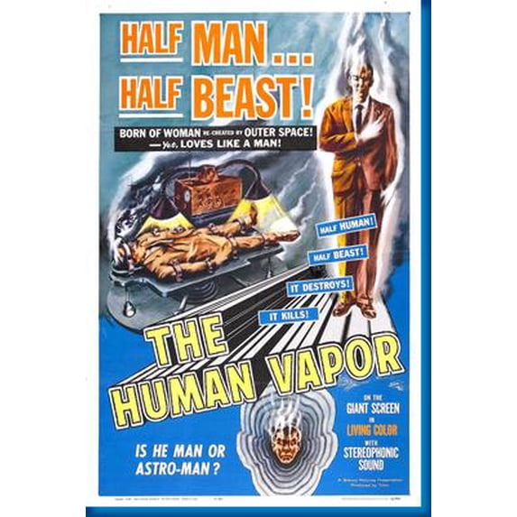 Human Vapor The Movie Poster Reprint 27inx40in for any room 27x40 ...