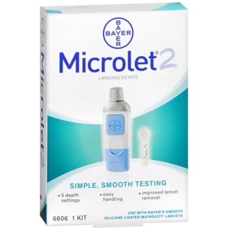 Microlet 2 Lancing Device 1 Each (Pack of 2) - Walmart.com