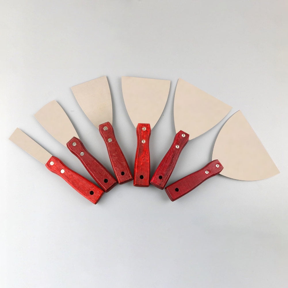 Stainless Steel Putty Cutter with Wood Handle - 1-6 Inch Plastering ...