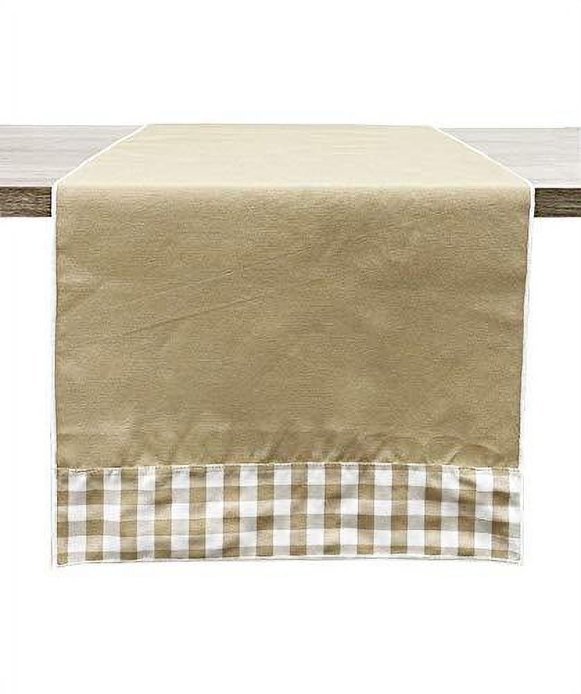 Fennco Styles Handmade Reversible Checkered Border Design Table Runner ...