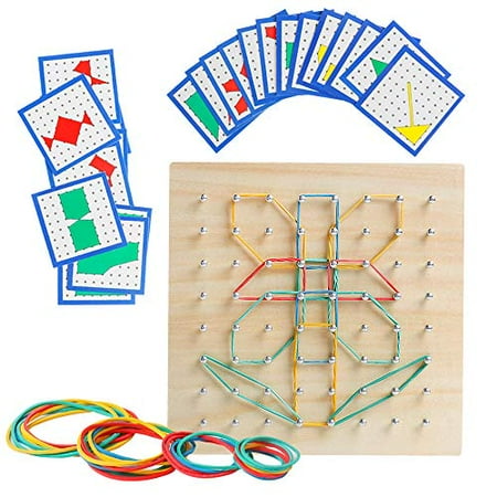 Wooden Geoboard Montessori Toy, Educational Toys for Kids, Graphical ...