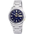 Seiko Men's 5 Automatic Stainless Steel Blue Dial Watch SNKK11 ...