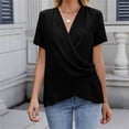 Pryla Women's Wrap V Neck Dressy Blouse Casual Loosed Tunic Summer ...