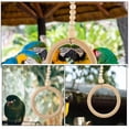 BESTYASH Beige Wooden Bird Swing for Parakeets Parrots and Pet Birds ...