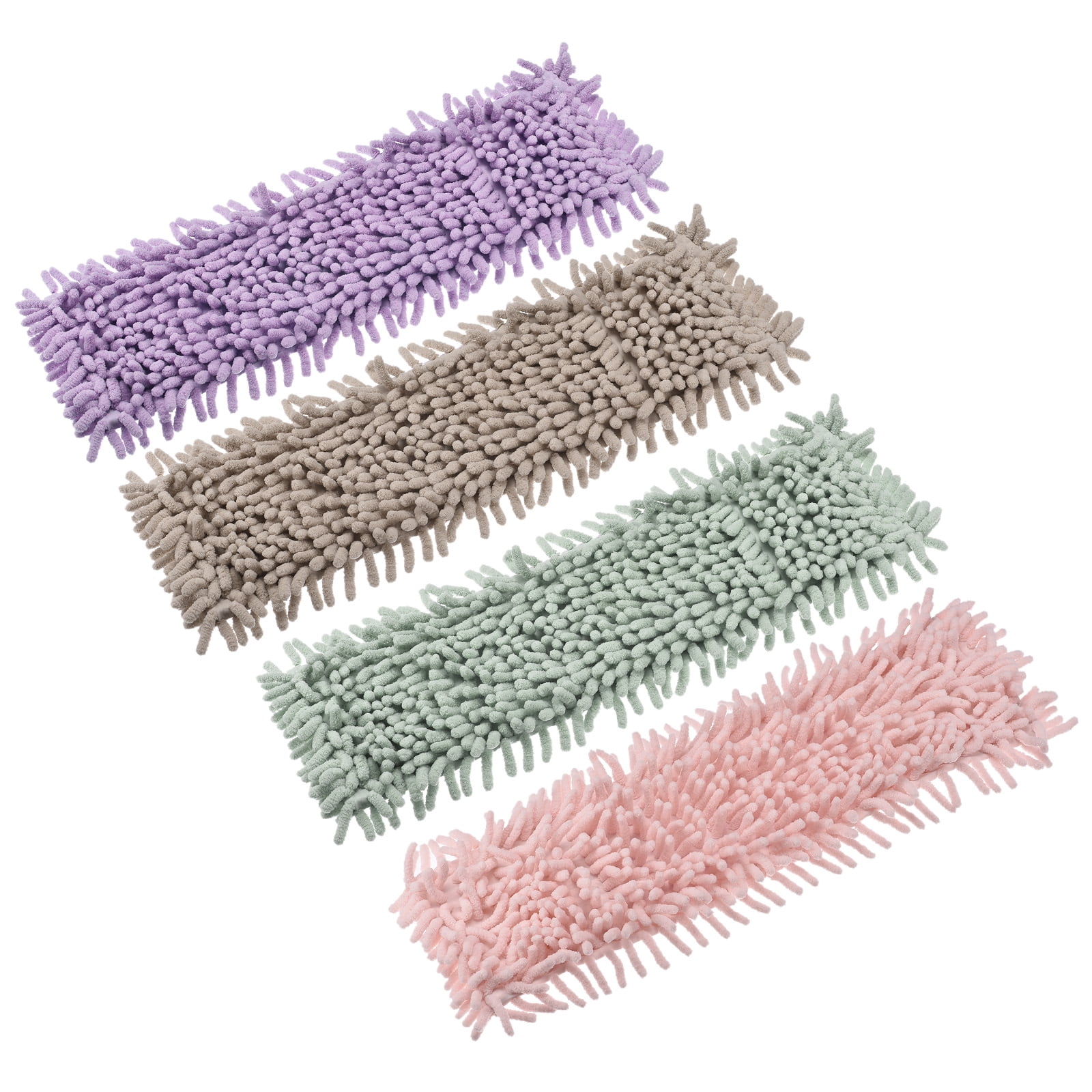 Unique Bargains Chenille Microfiber Mop Replacement Heads 39x12cm Pink ...