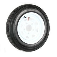 Pre-Mounted 2-Pk Trailer Tire & Rims, 480-12 LRB, 5-Hole Spoke Wheel, 2 ...