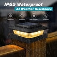 4x4 Solar Post Cap Lights Outdoor IP65 Waterproof 3 Color Modes 2 ...