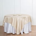 Efavormart 90" SATIN Square Tablecloth Overlay For Wedding Catering ...