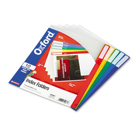 Esselte Pendaflex 50981 Clear Poly Index Folders, Letter, Assorted ...
