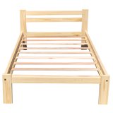Amazonas Twin-XL Solid Pine Wood Single Bed with Slats Support ...