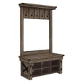 Ameriwood Home Wildwood Wood Veneer Entryway Hall Tree with Bench ...