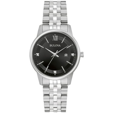 Bulova Women's Diamonds White Mother of Pearl Stainless Steel Analog ...