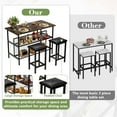 Legahome 2-Person Dining Set, Counter Height, Storage, Faux Marble ...