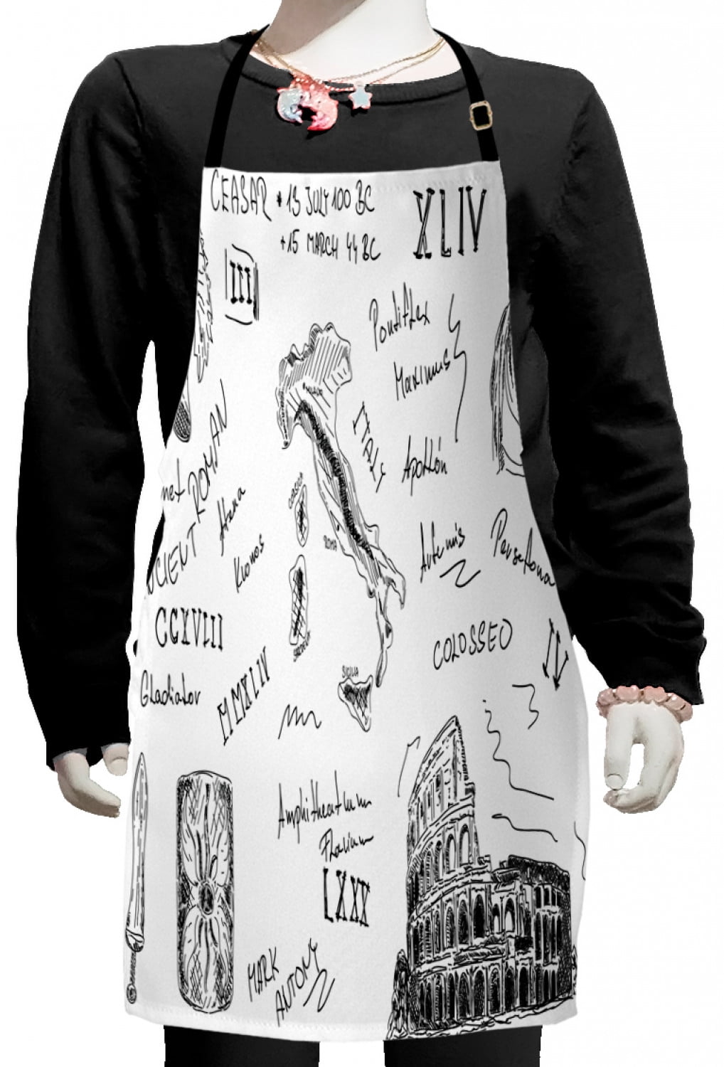 Retro Kids Apron, Roman Period Caesar Colosseum Gladiator and Map ...