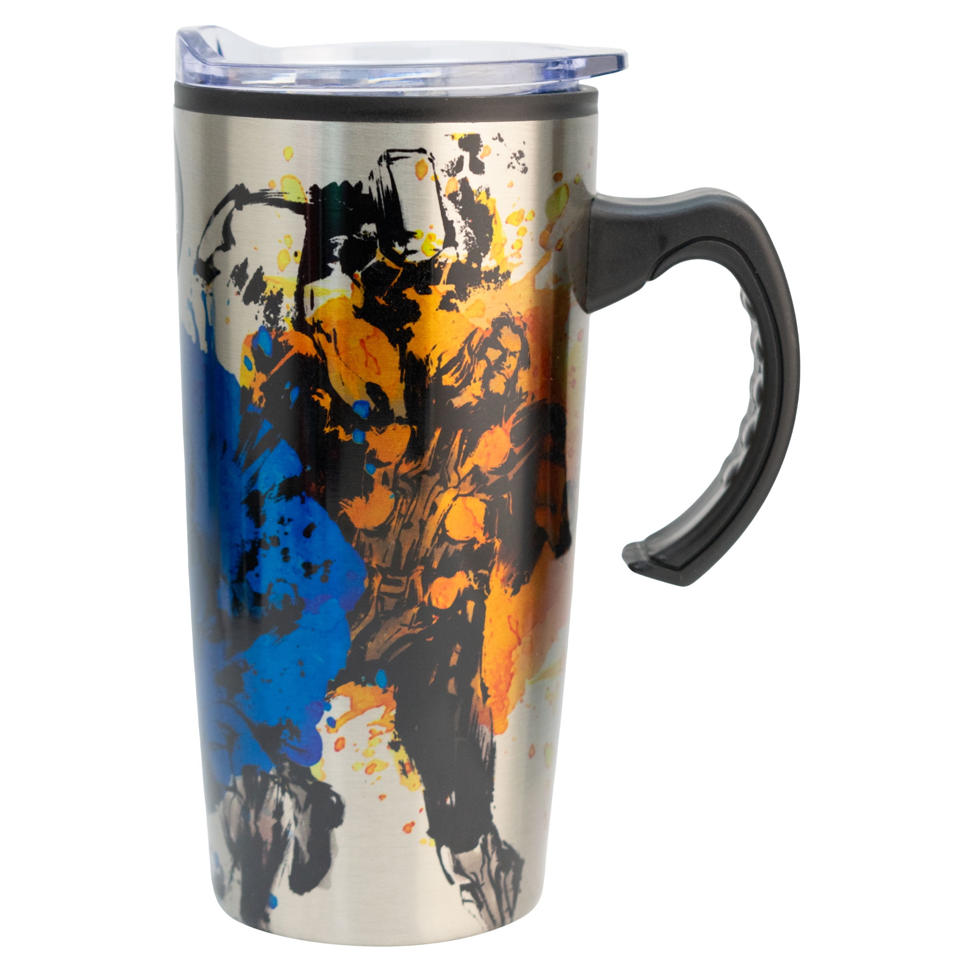 Termo Doble Pared con Tapa Deslizable Transparente con Diseño Avengers ...