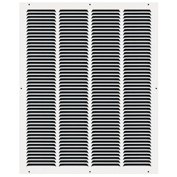 30" X 6" Steel Return Air Grille | HVAC Vent Cover Grill for Sidewall ...
