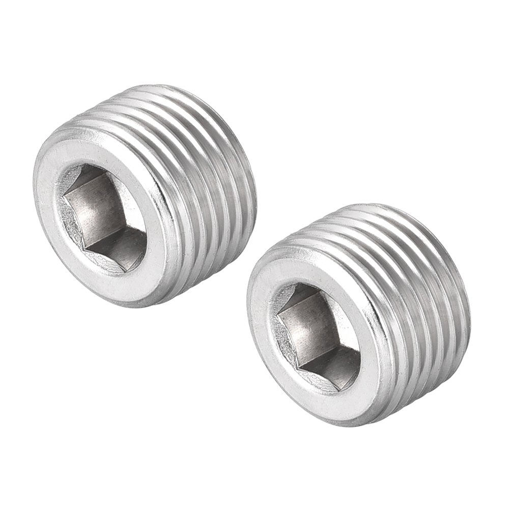 Hex Countersunk Plug -Stainless Steel Pipe Fitting 3/8NPT Male Thread ...
