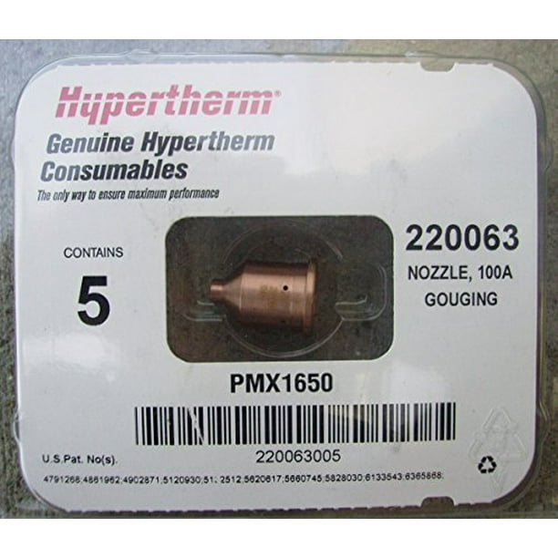 Hypertherm Powermax 1650 Nozzle 220063 - 5 Pack - Walmart.com