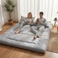 EDX Japanese Floor Futon Mattress Toppers, Foldable Tatami Mat, Thick ...