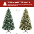 6ft Pre-lit Artificial Snow Flocked Christmas Tree, 250 LED Warm White ...