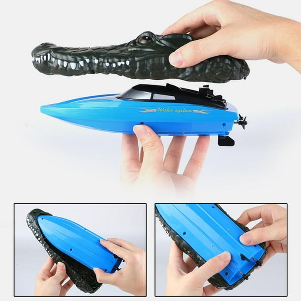 2.4G Simulation Crocodile Electric RC Speed Boat Summer Water Float ...