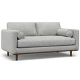 Simpli Home Morrison Mid-Century Modern 72 inch Wide Sofa in Mist Grey ...