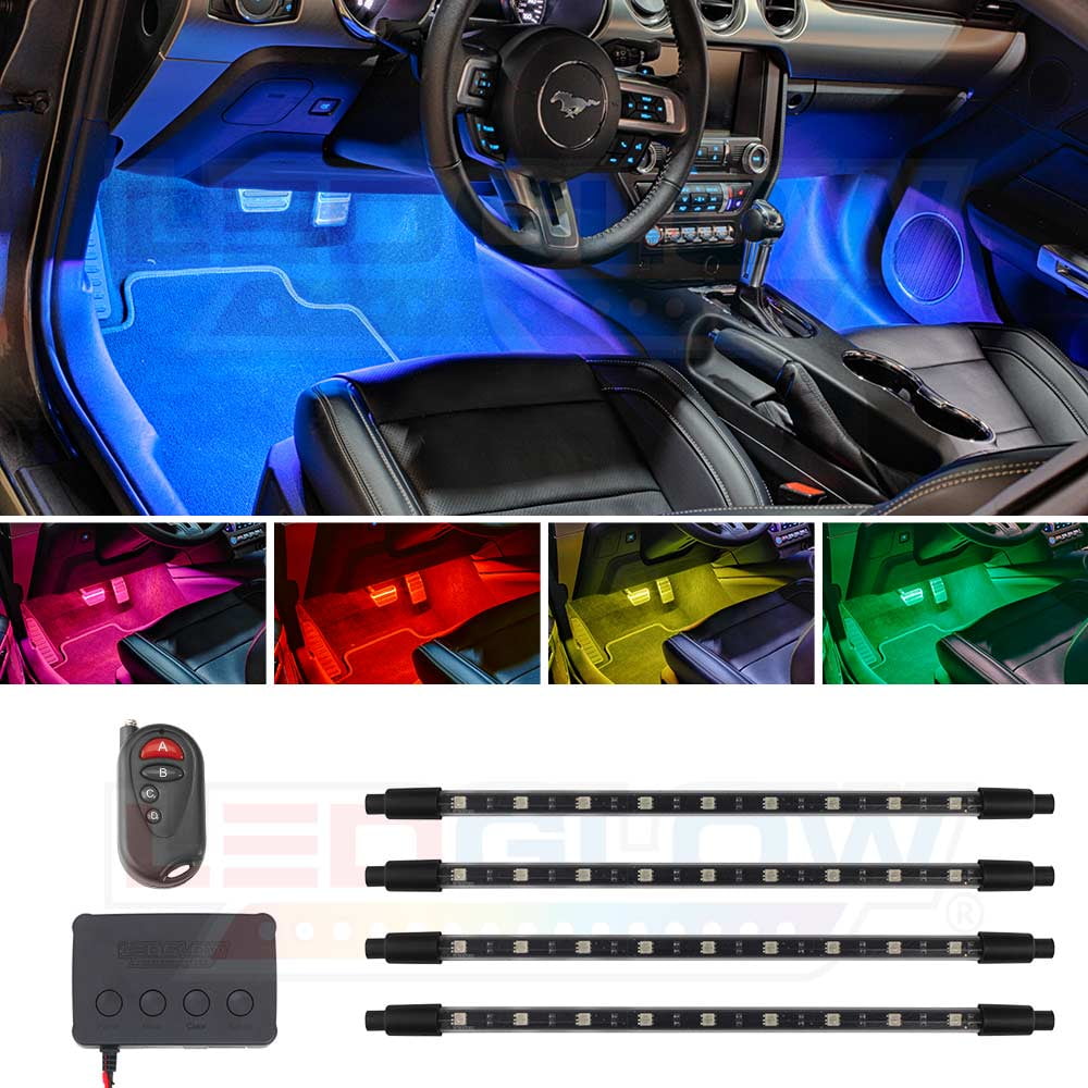 LEDGlow 4pc Expandable Million Color Pro SMD Interior Underdash ...