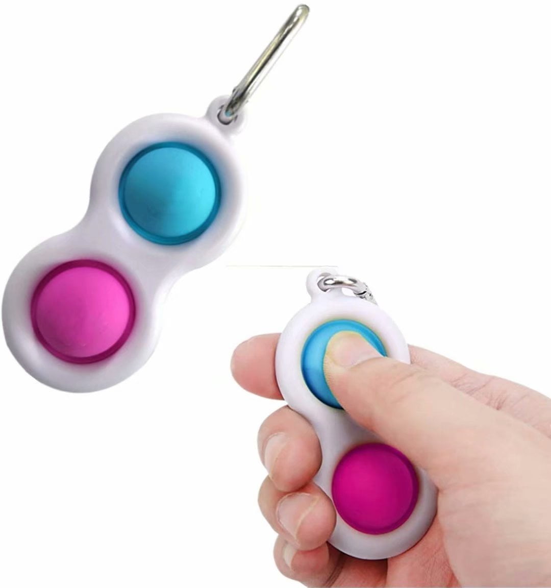 Fidget Simple Dimple Toy,Keychain Stress Reliever Toy,Portable Handheld ...