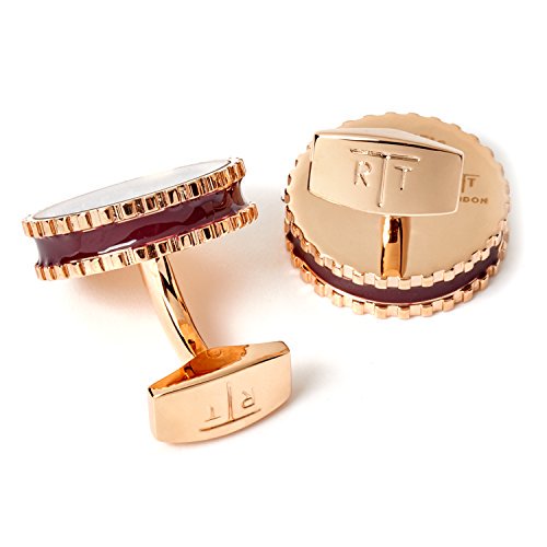 Tateossian Mechanical Skeleton Gear Round-RT Cufflinks - Rose Gold and ...