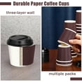 100 Set 4oz Disposable Espresso Cups with Lids, Ripple Corrugated Paper ...