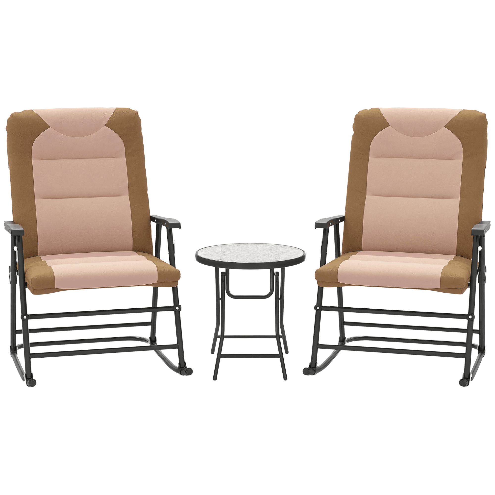 Click here for Outsunny 3pc Patio Foldable Rocking Chair Set  Lig... prices