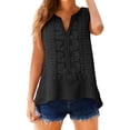2026 Summer Linen Vest Top for Women V Neck Sleeveless Embroidered ...
