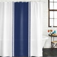 Blue Solid Color Texture Waterproof Fabric Shower Curtain,Simple Blue ...