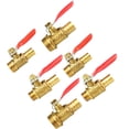 Brass Ball Valve with Red Handle, Pagoda Style for Water & Natural Gas ...
