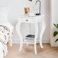 Giantex Nightstand Bedroom Storage, End Table with Drawer & Shelf ...