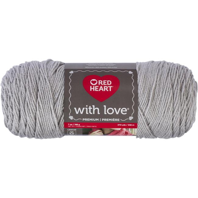 Red Heart With Love Yarn-Light Grey - Walmart.com