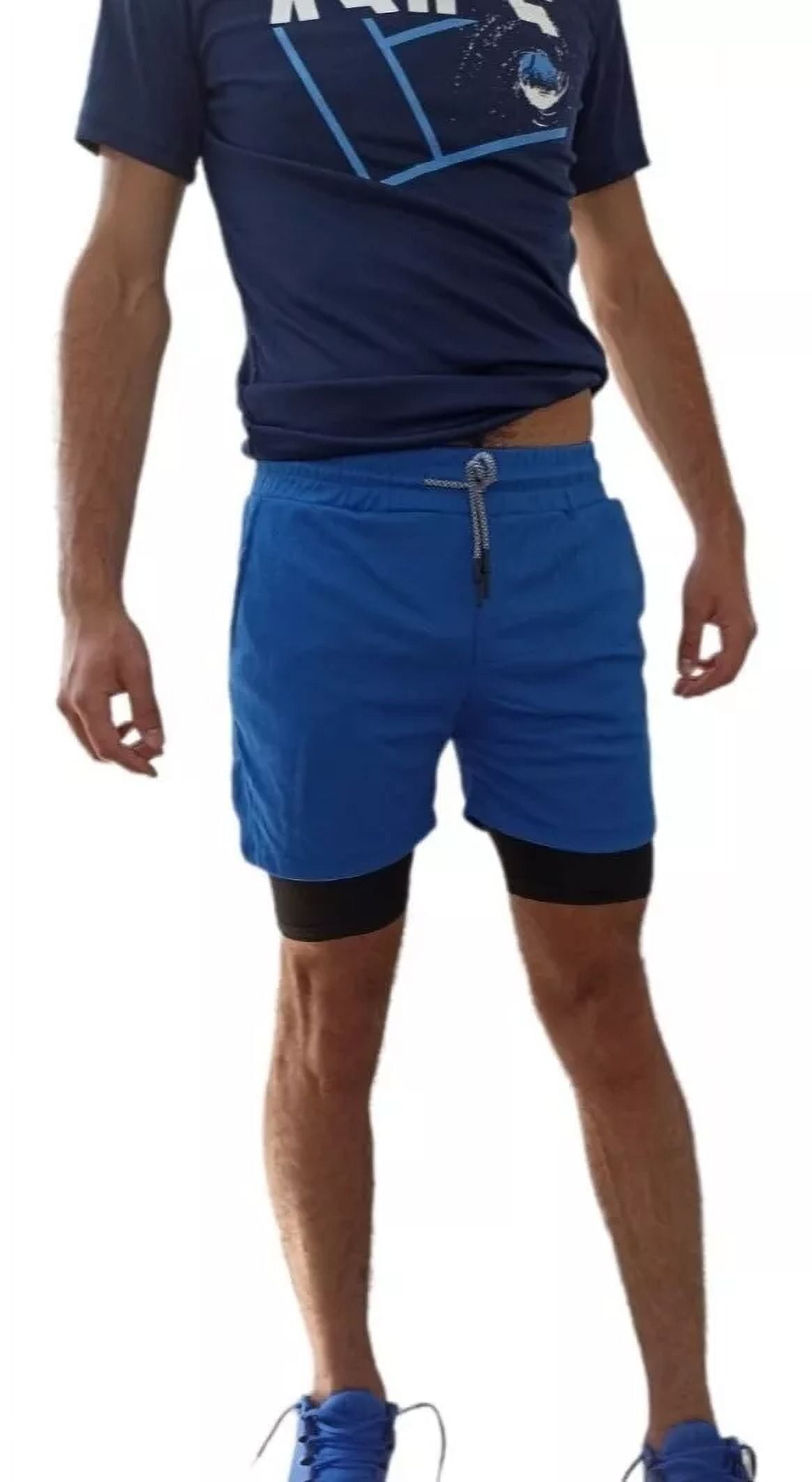 Gimnasio Short Con Licra Deportiva 2 En 1 Hombre Correr Fit | Walmart ...