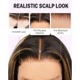 Highlight Ombre 13x4 Lace Frontal Wig Human Pre Plucked Pre Cut Lace ...