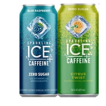 2X-Sparkling Ice +Caffeine Variety Pack, Flavored Sparkling Water, Zero Sugar, With Vitamins And ...